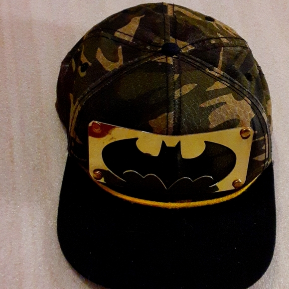 Batman | Accessories | Batman Camo Baseball Cap With Gold Hardware ...